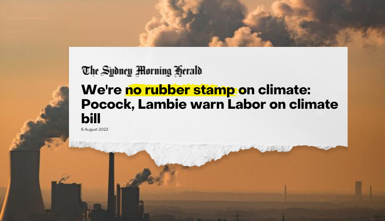 GetUp! - Senators: Strengthen climate target bill!