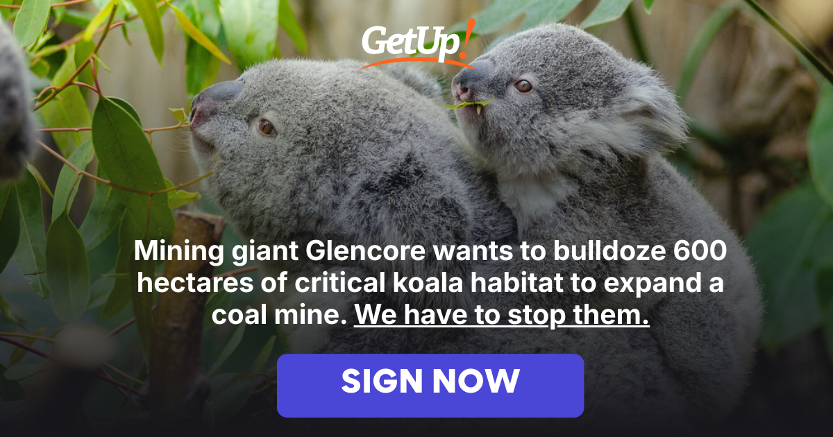 GetUp! - Thanks! Can you share the campaign?